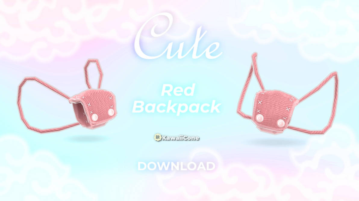 |DL| |OBJ| |3D MODEL| |MMD| Backpack, Red by KawaiiCone on DeviantArt