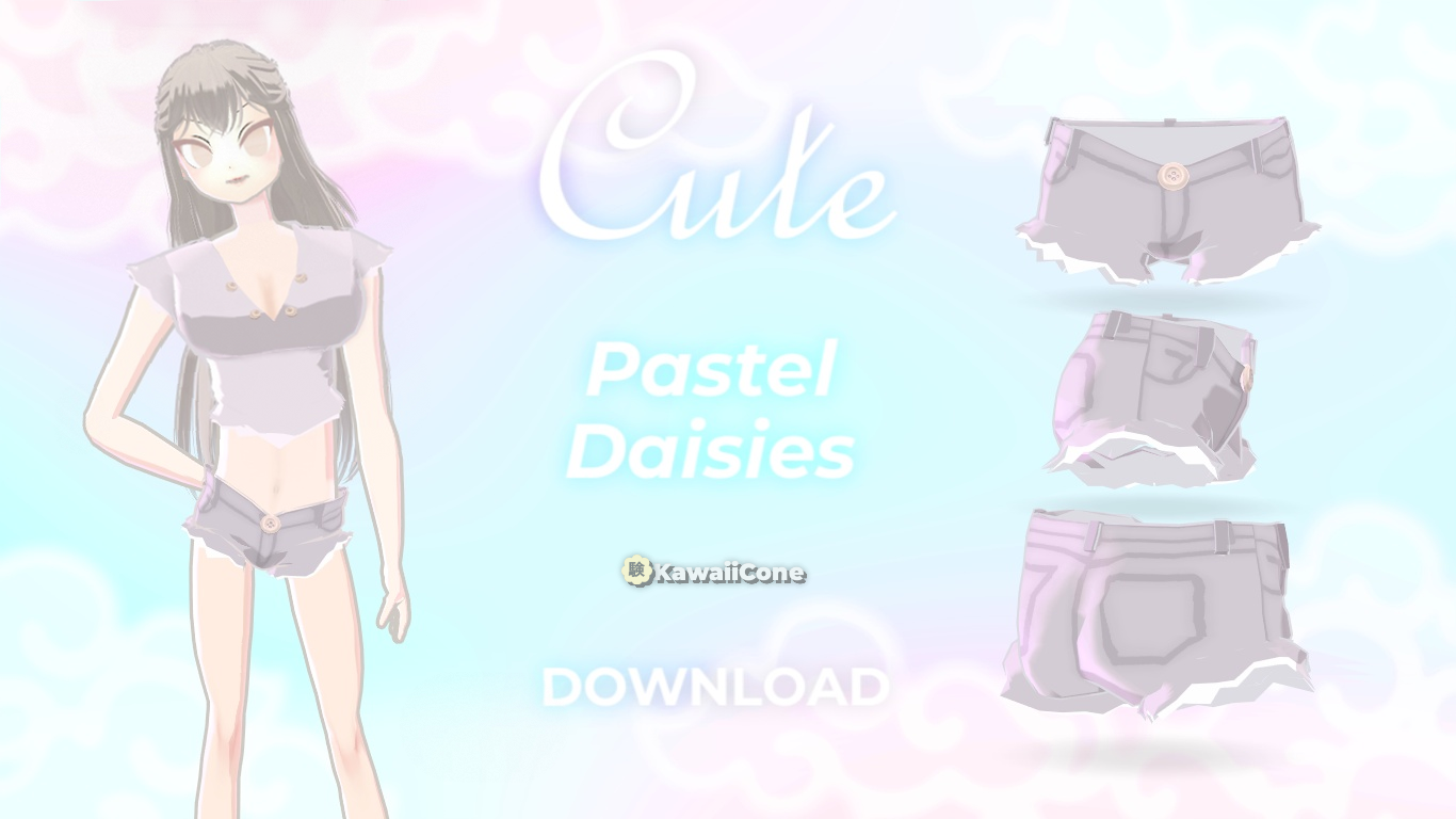 |DL| |3D MODEL| |MMD| Shorts, Pastel, Daisy by KawaiiCone on DeviantArt