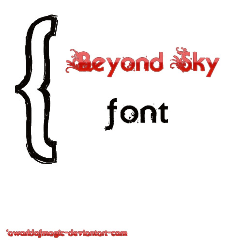 'Beyond Sky Font by aworldofmagic on DeviantArt