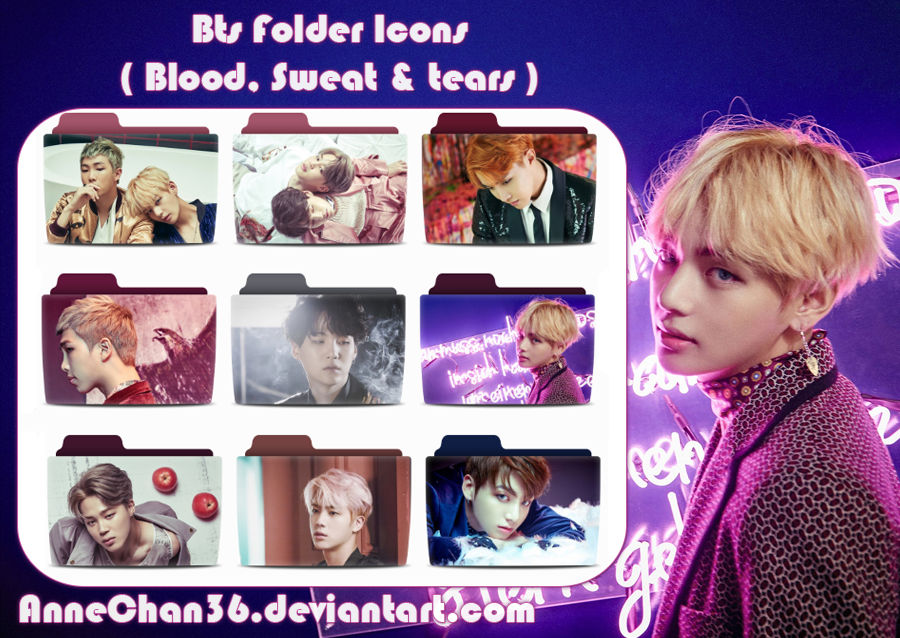 Bts - Folder Icons ( Blood, Sweat and Tears ) by AnneChan36 on DeviantArt