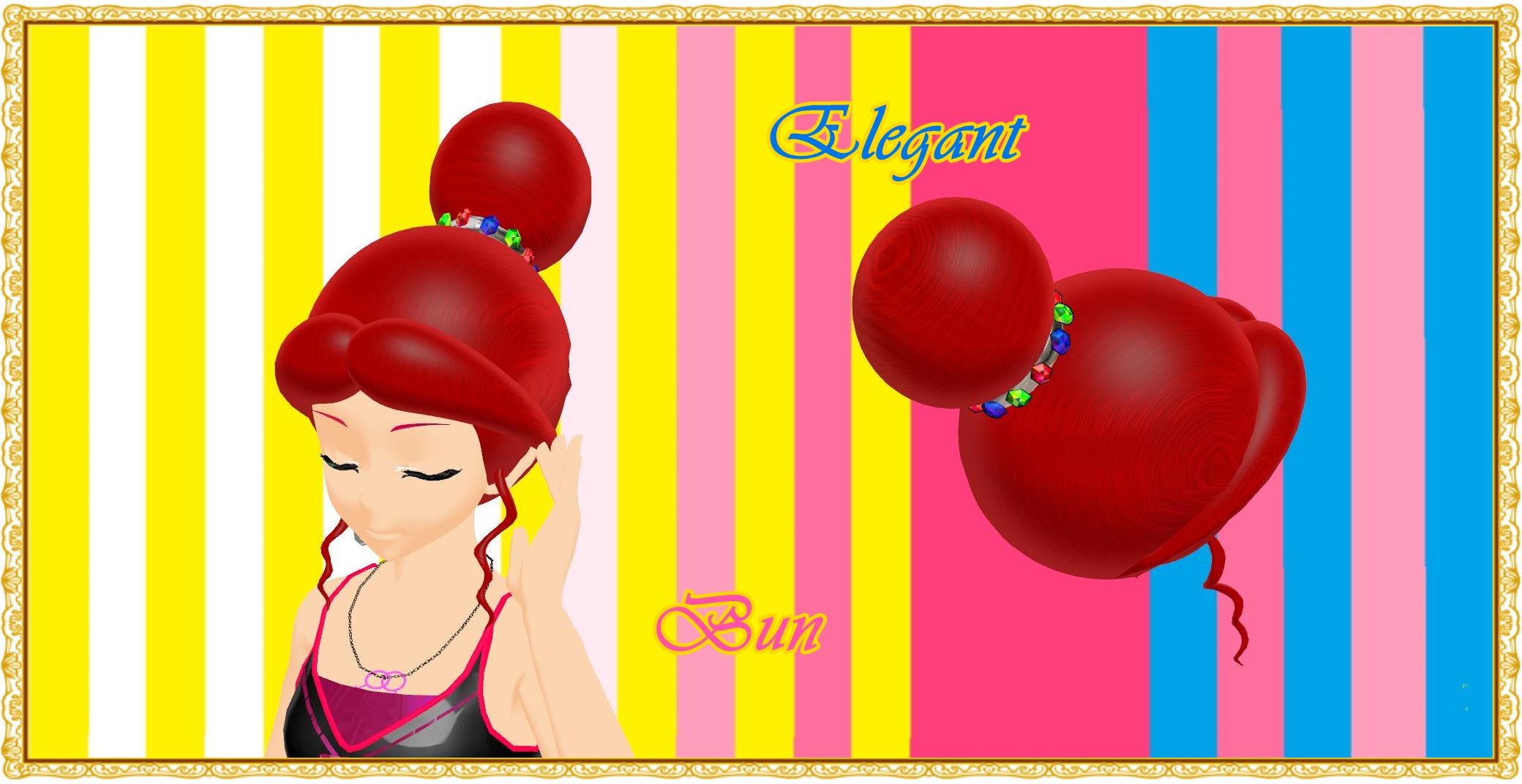 Elegant hair bun - DOWNLOAD by YamiSweet on DeviantArt