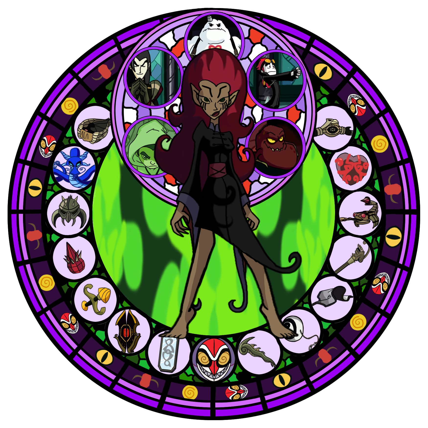 Xiaolin Showdown Wuya Heylin KH Stain Glass by purpleorchid-8863 on ...