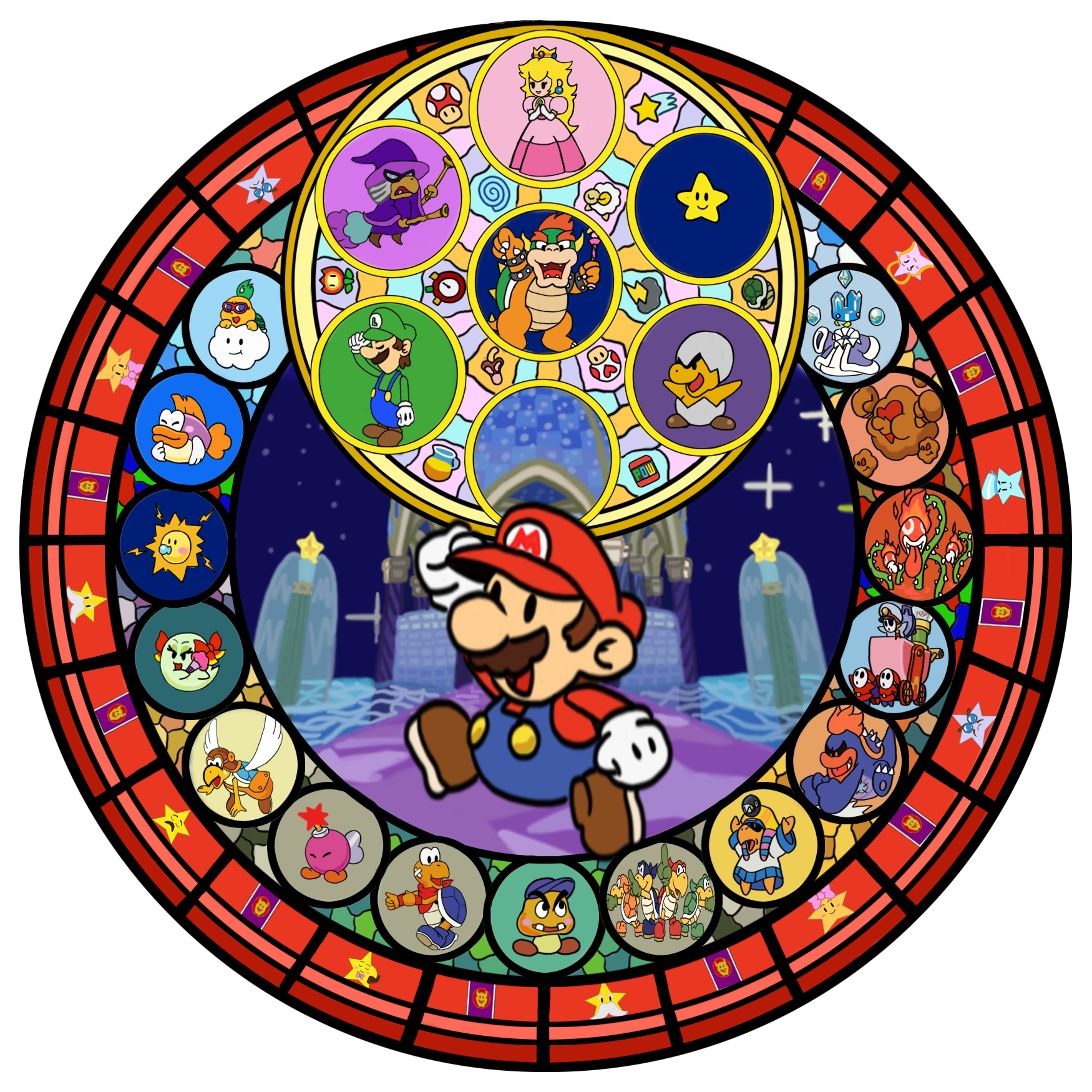 Paper Mario KH Stain Glass by purpleorchid-8863 on DeviantArt