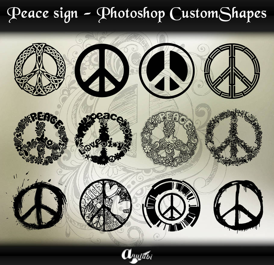 Peace Signs - Photoshop Custom Shapes by anulubi on DeviantArt