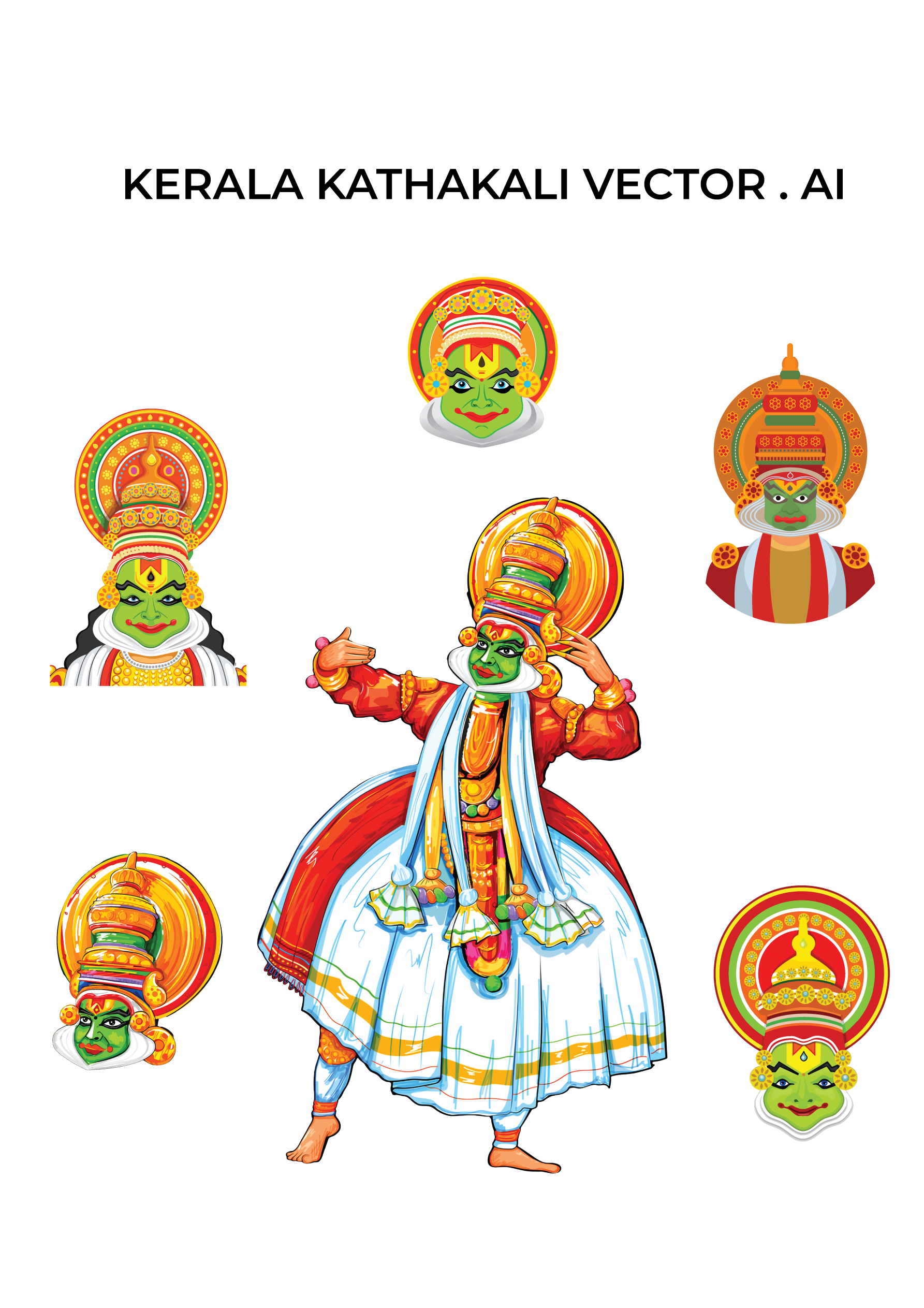 Kathakali vector by anulubi on DeviantArt