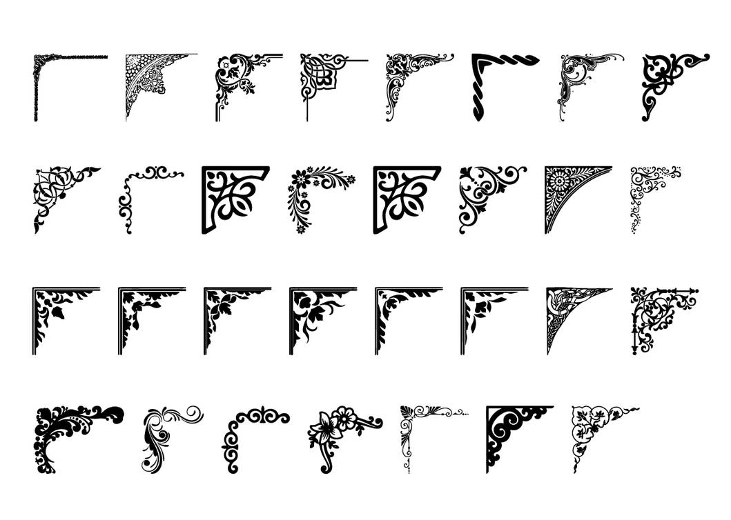 Boarder Corner designs by anulubi on DeviantArt