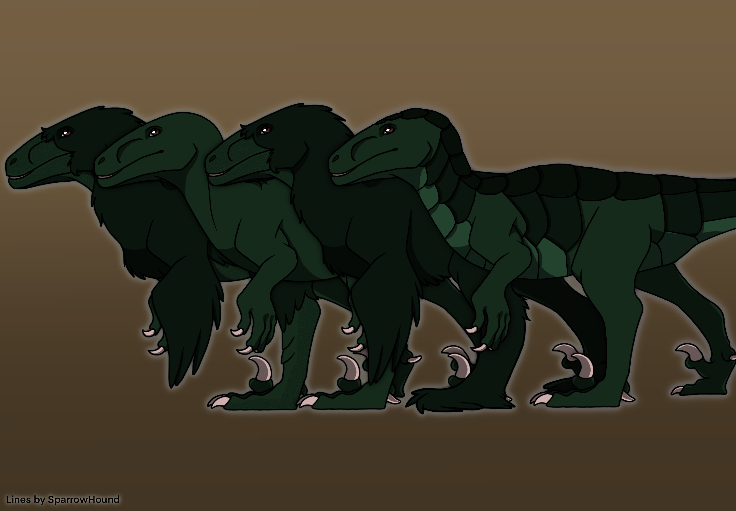 Dakotaraptor Lines PSD by DinoBoysWest on DeviantArt