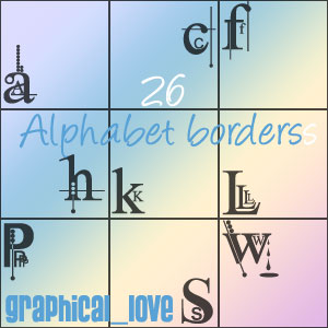 Alphabet borders and imagepack by lisaedson on DeviantArt