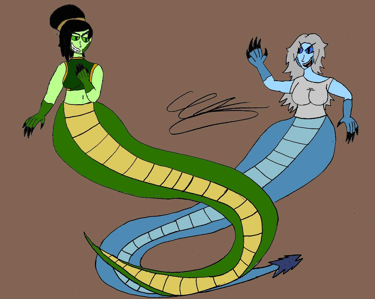 Echidna and Delphyne by BankruptWizard on DeviantArt