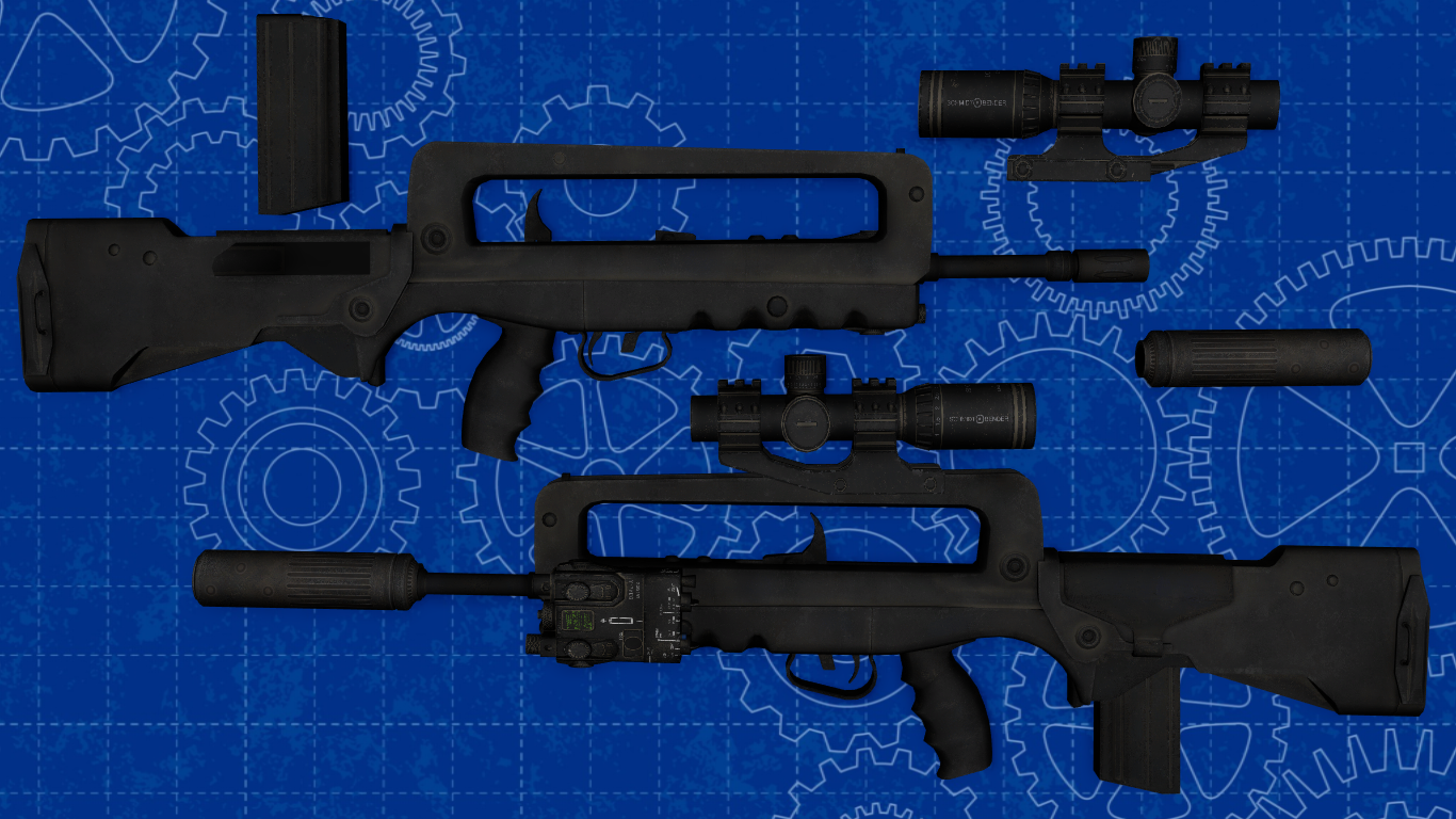 [MMD] FAMAS Tactical for DL by AbyssLeo on DeviantArt