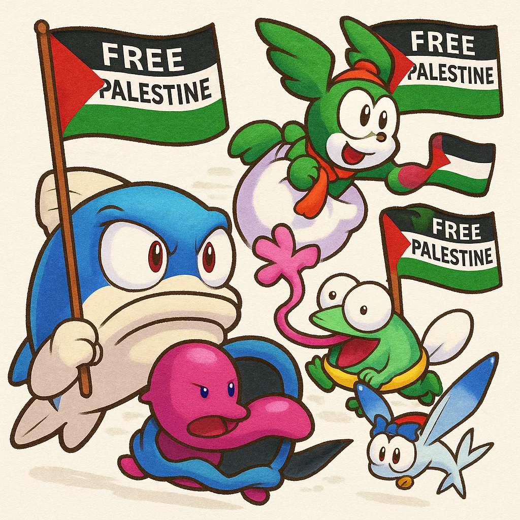Starfy characters demand a free Palestine by AldoDiamond374 on DeviantArt