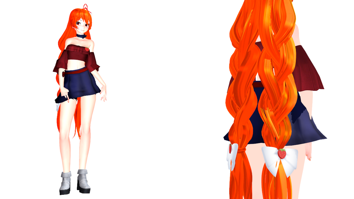 MMD x Yandere Simulator Strawberry Osana + DL by gigimcadam on DeviantArt