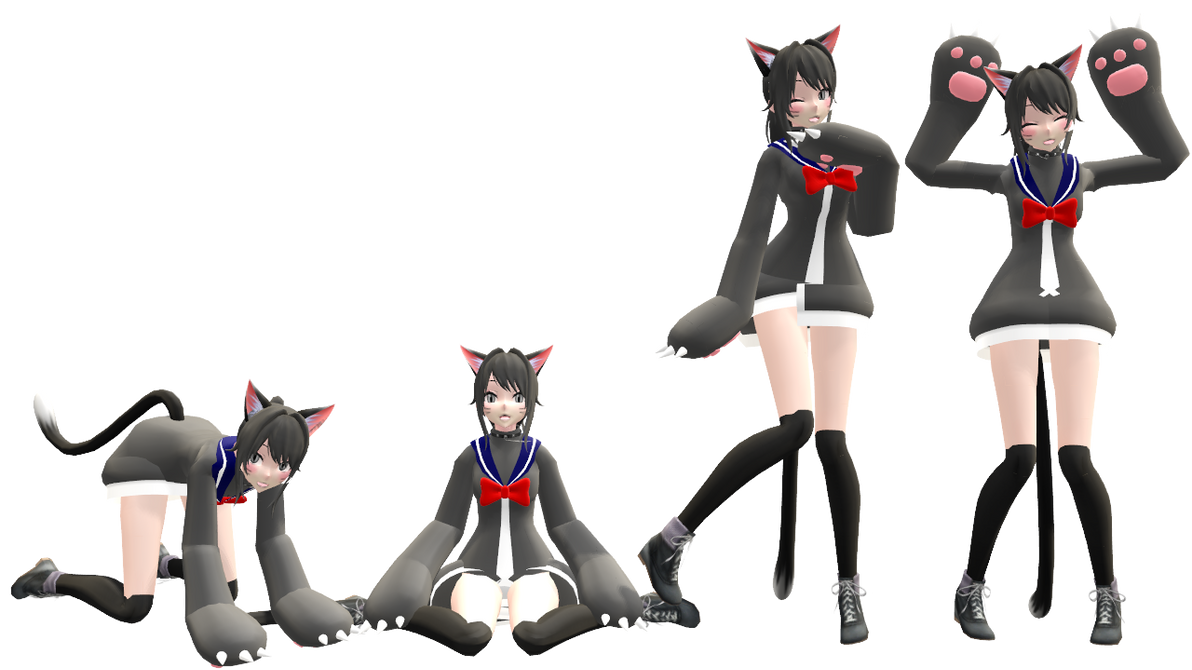 MMD Neko Pose Pack by gigimcadam on DeviantArt