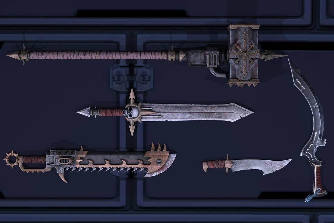 Chaos Space Marine Melee Weapons Pack for DAZ 3D by Adventfather on ...