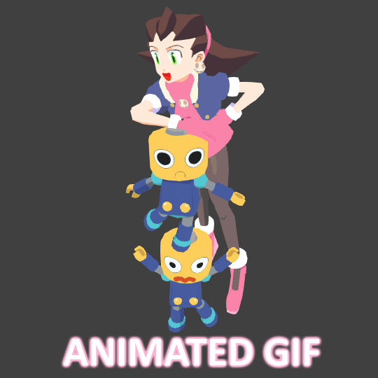 Tron Bonne and the servbots - Low Poly 3D Model by HeatPhoenix on ...