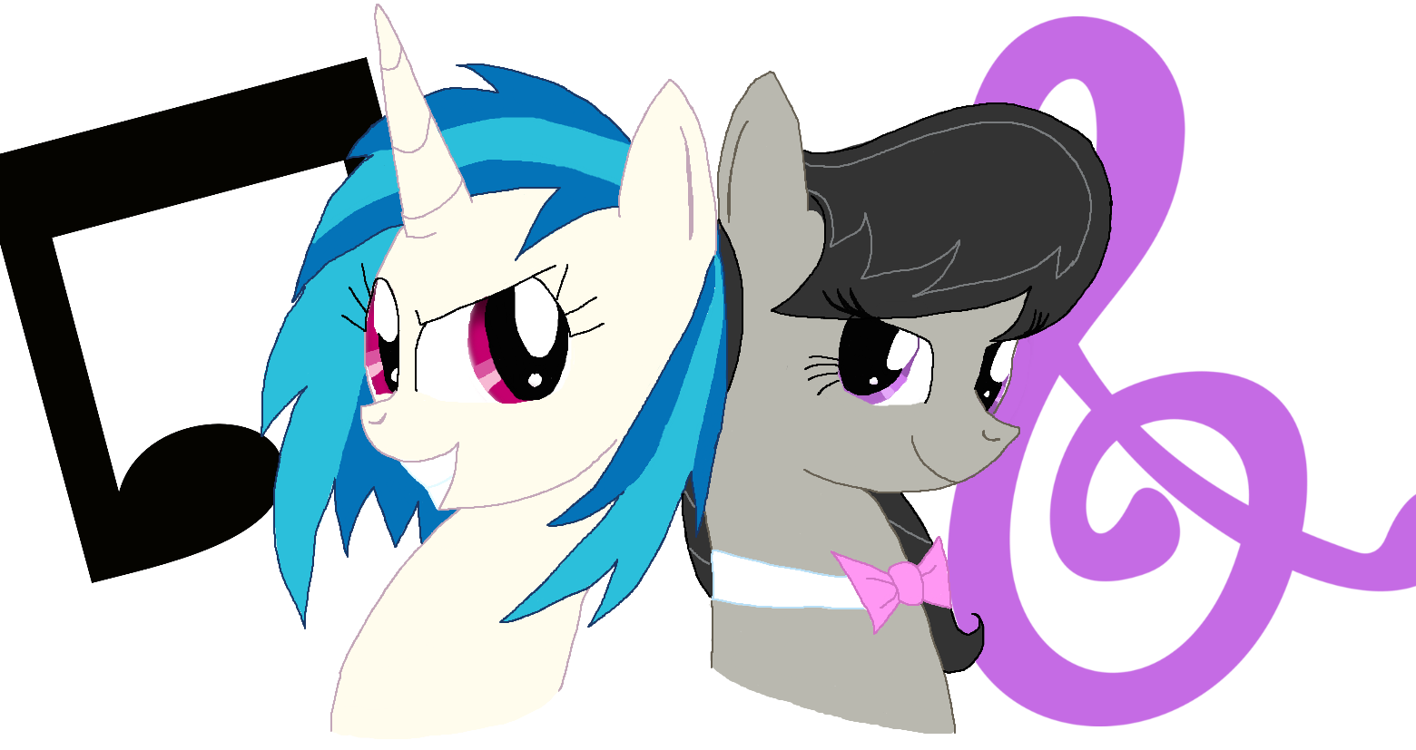Vinyl Scratch and Octavia by HippityHoppity28 on DeviantArt