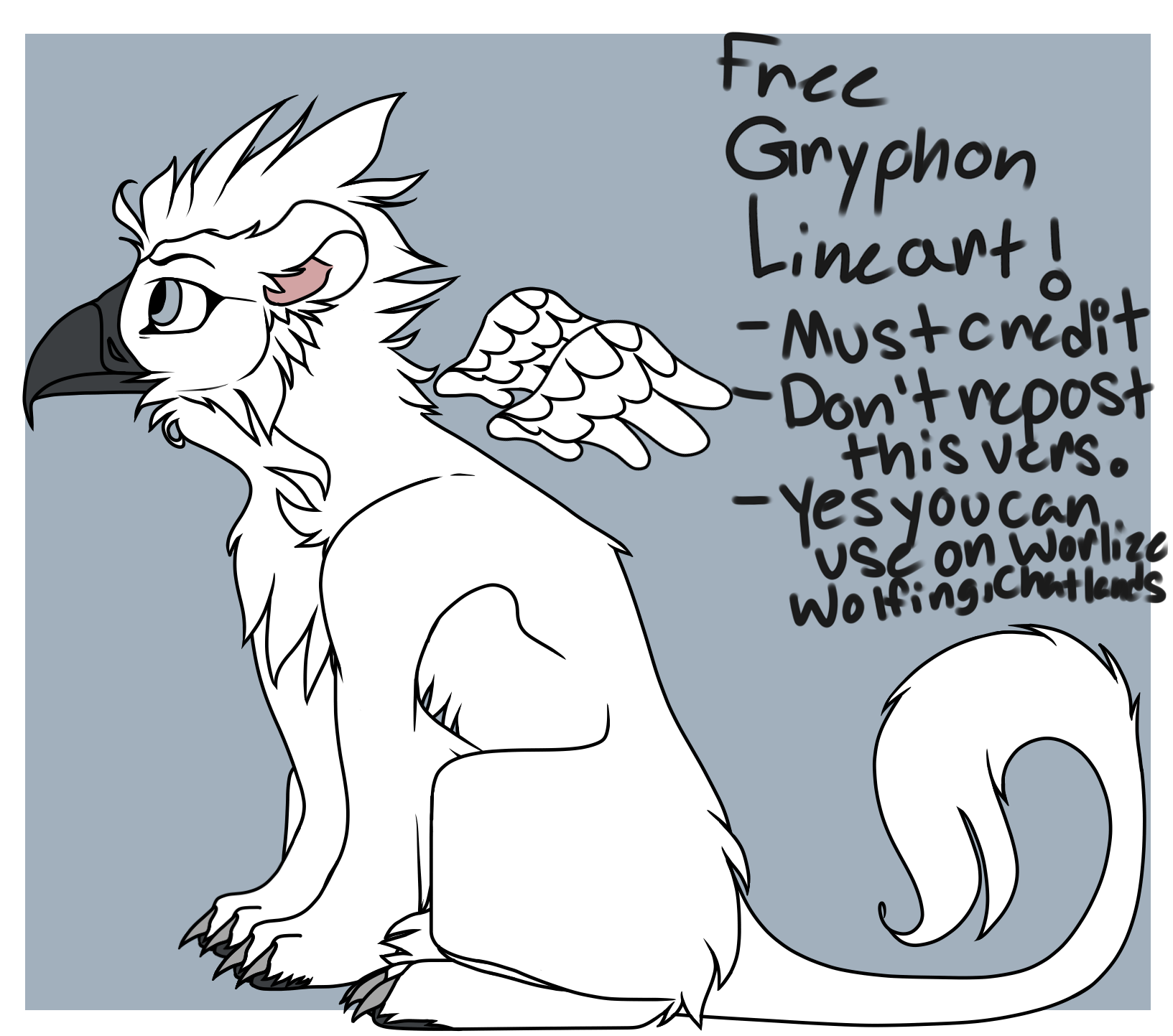 Free Gryphon Lineart by i-Duneyrr on DeviantArt