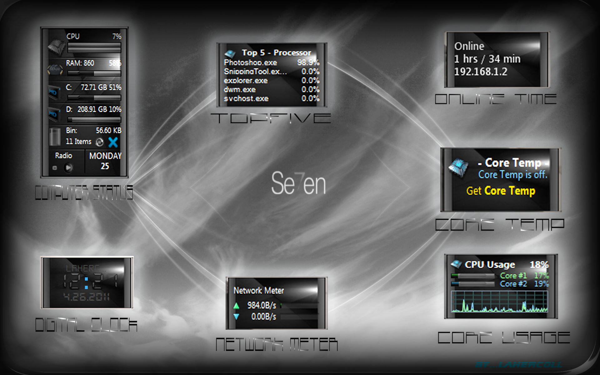 Black Glass Se7en..Set Gadgets by lahercoll on DeviantArt