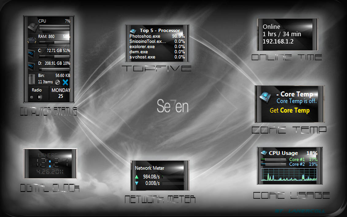 Black Glass Se7en..Set Gadgets by lahercoll on DeviantArt