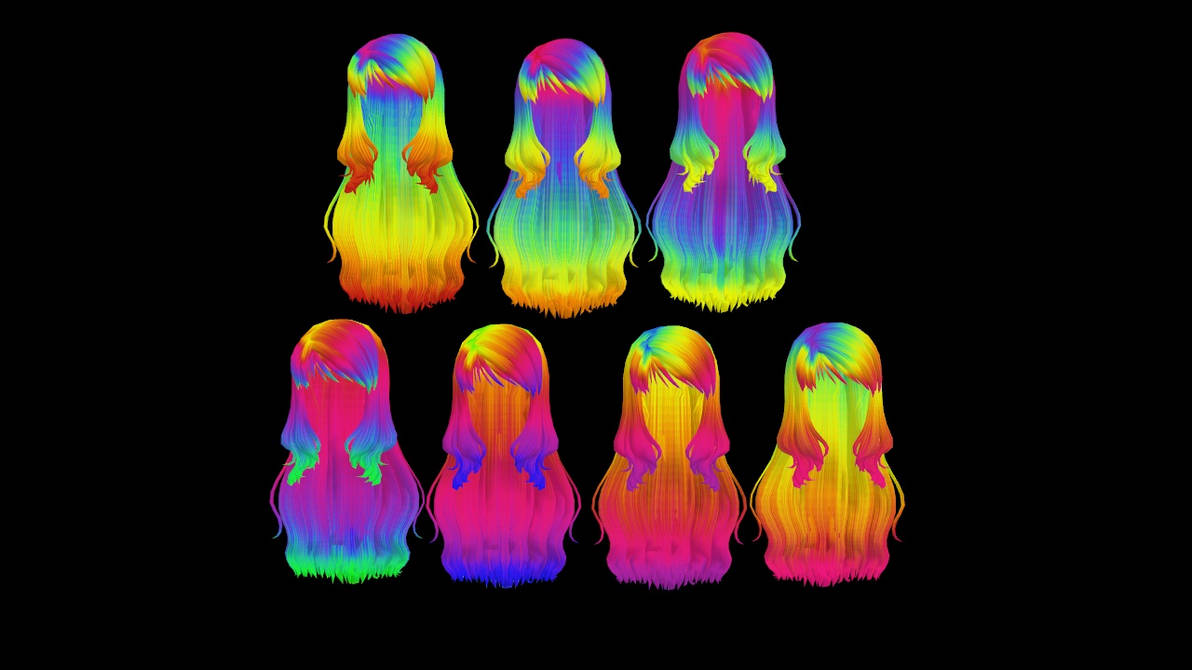 Rainbow Hair Texture Pack 1 by Madison15711 on DeviantArt