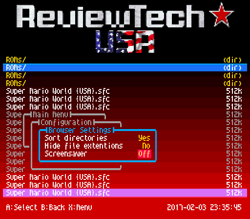ReviewTechUSA - FXPAK / SD2SNES Custom Menu by ABOhiccup on DeviantArt