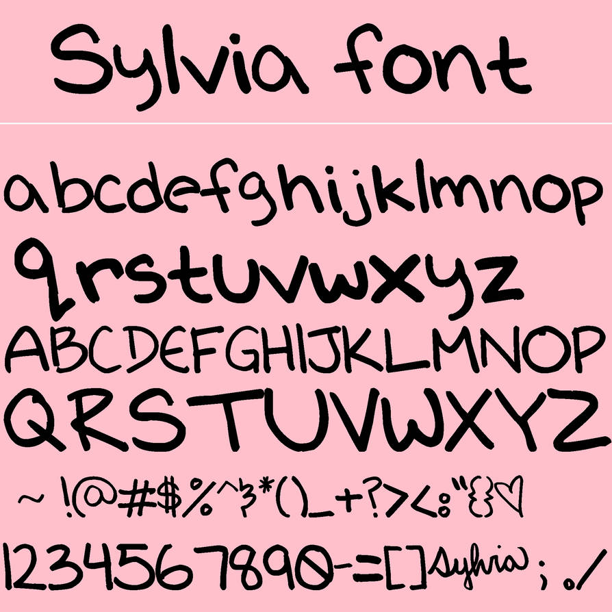 Sylvia Font by rachael1505 on DeviantArt