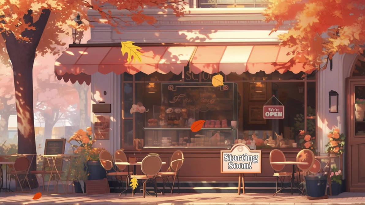Animated Cozy Autumn Cafe Overlay by DracaEnaDraws on DeviantArt