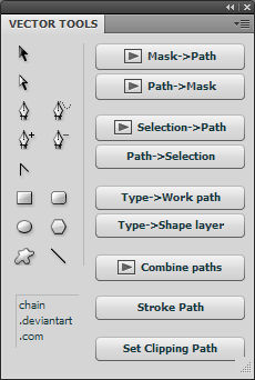 Panel: Vector tools by chain on DeviantArt