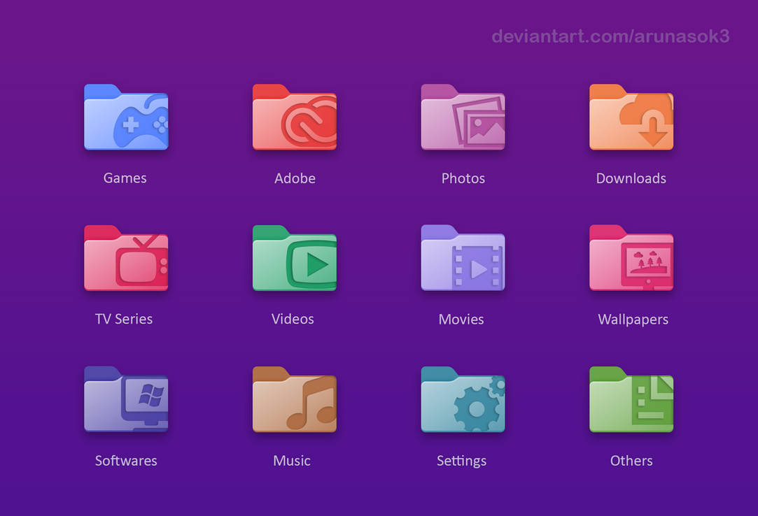 Windows 11 Coloured Folder Icons V2.0 by arunasok3 on DeviantArt Windows 11 Coloured Folder Icons V2.0 by arunasok3 on DeviantArt