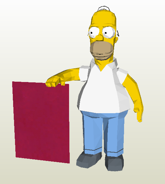 Homero Pepakura Papercraft 1.70 mtr by AdrianoMilanesi on DeviantArt