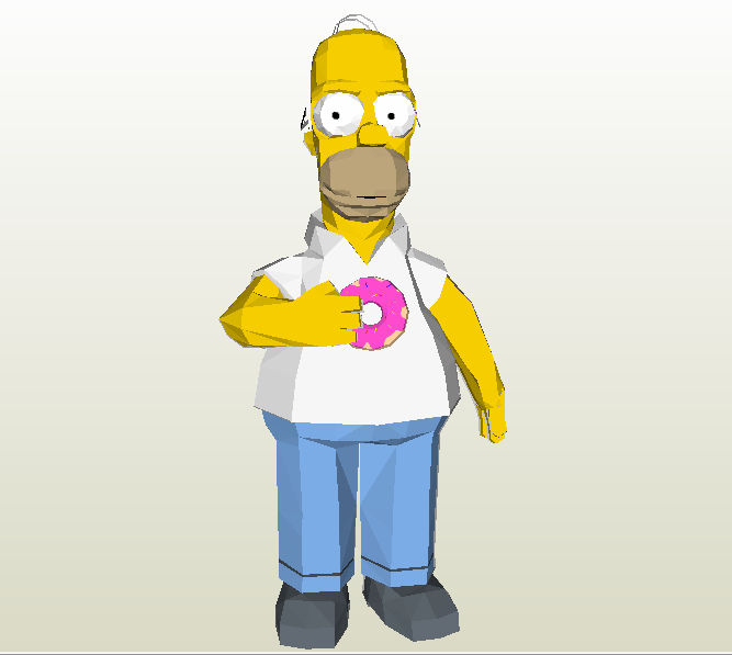 Homer Pepakura Papercraft by AdrianoMilanesi on DeviantArt