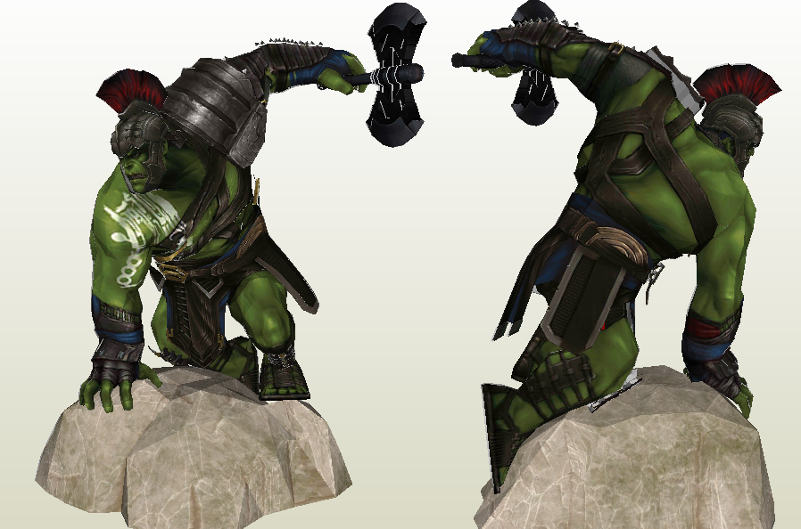 Hulk Ragnarok 2.90m Papercraft Pepakura model by AdrianoMilanesi on ...
