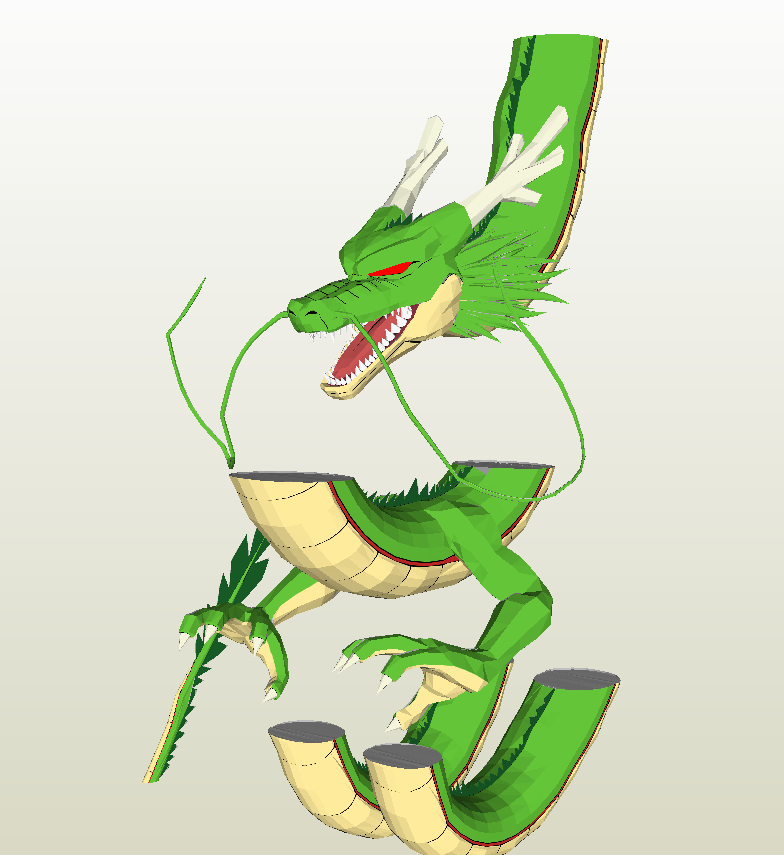 Shenlong de techo PAPERCRAFT - PEPAKURA - .PDO by AdrianoMilanesi on ...