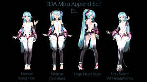 Tda Miku Append : WIP ver1.03 - DL Improved model by TOUKO-P on DeviantArt
