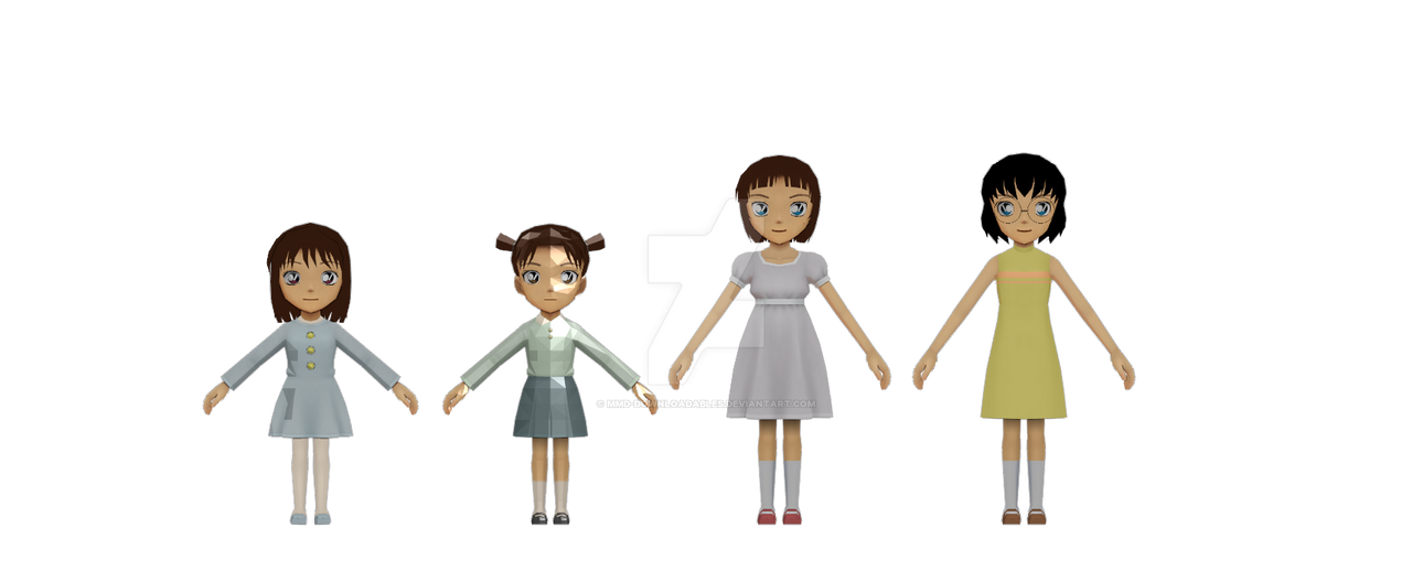 MMD Case closed/detective Conan: Girl pack DL by MMD-Downloadables on ...