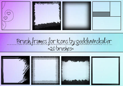 Frame Brushes for Icons by geekluvinskater on DeviantArt