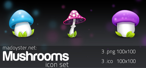 Mushrooms icon set by MadOyster on DeviantArt
