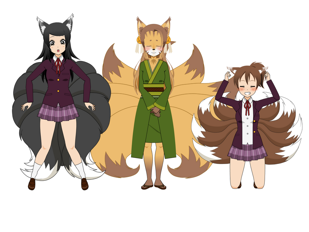 Kitsune tails :Kisekae props: [Updated] by AmburnedPhoenix on DeviantArt