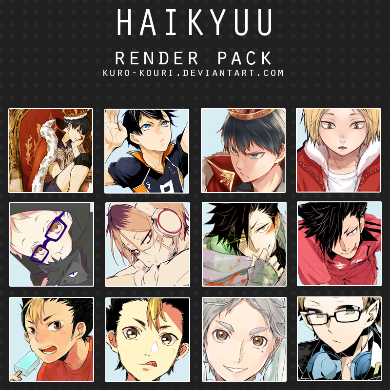 haikyuu render pack by kuro-kouri on DeviantArt