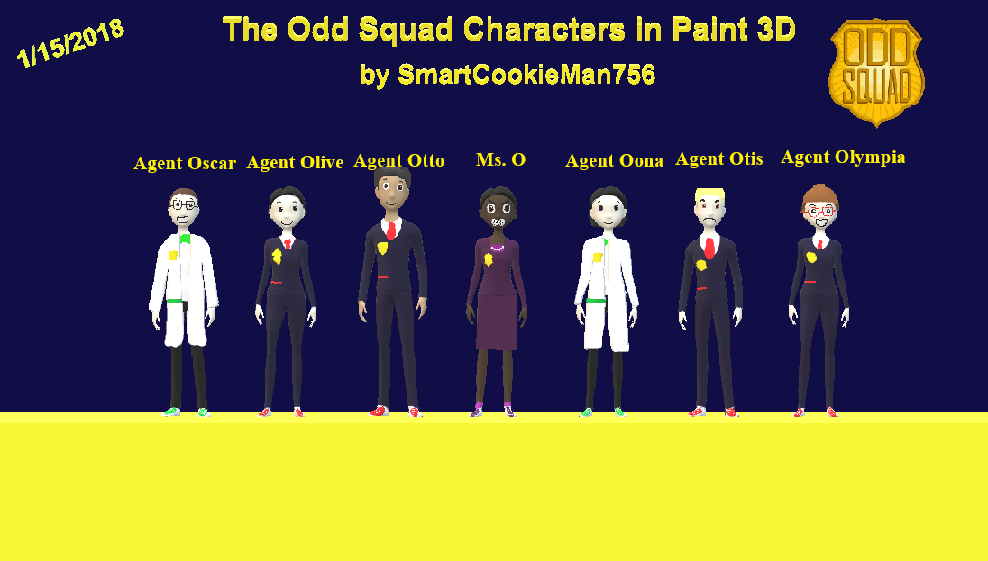 The Odd Squad Characters in Paint 3D by FrankCookiefox on DeviantArt