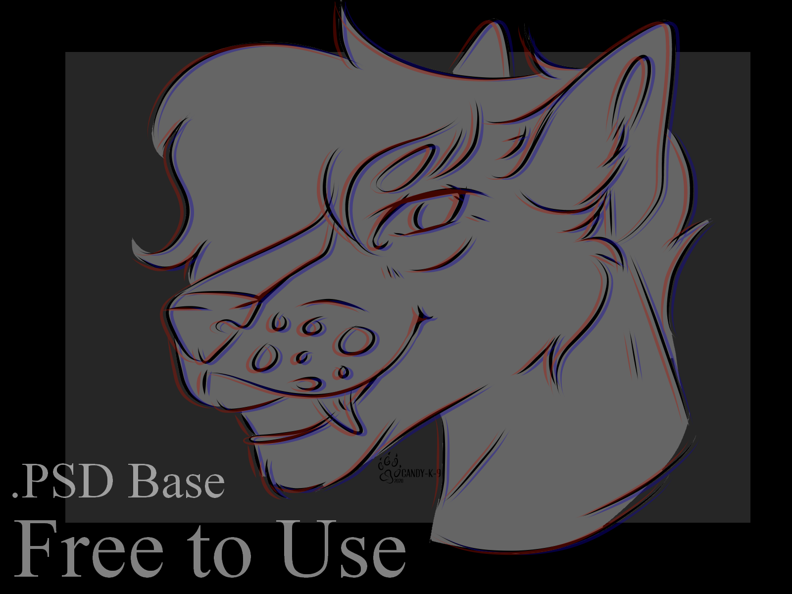 F2U Furry Headshot Base by Candy-K-9 on DeviantArt