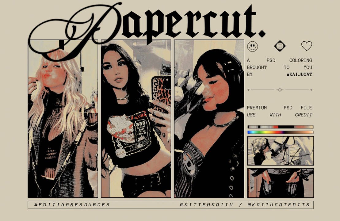 papercut. / a psd coloring. by kittenkaiju on DeviantArt