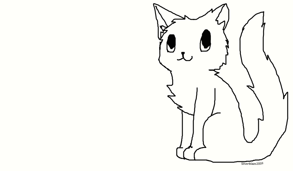 Cat lineart by silverblaze2009 on DeviantArt