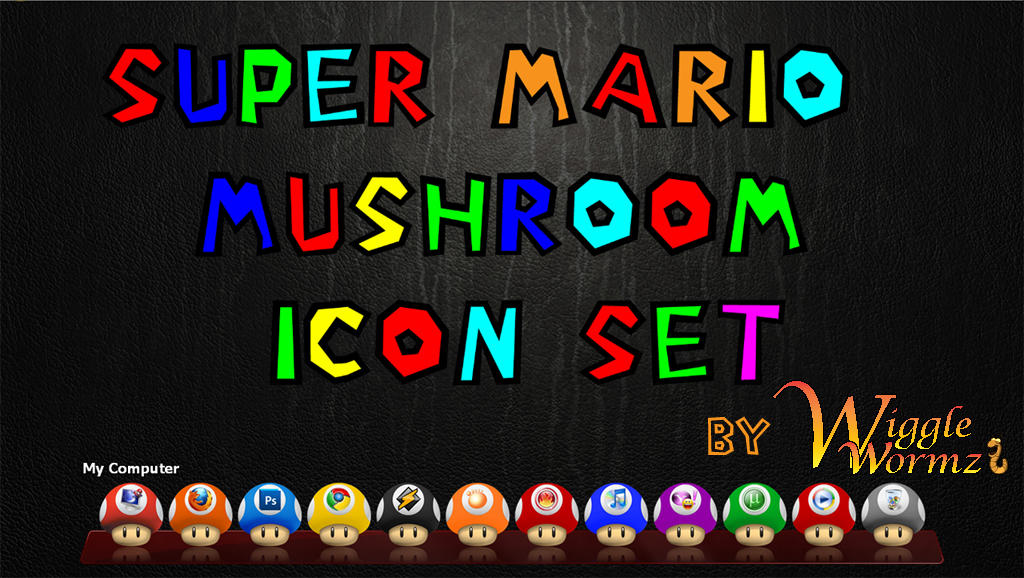 Super Mario Mushroom Icons by Wigglewormz on DeviantArt