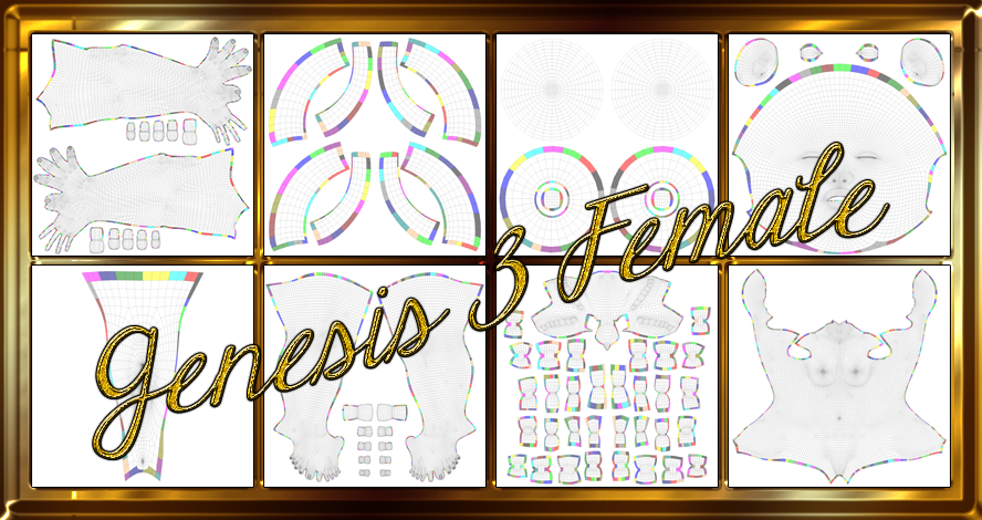 Genesis 3 Female UVs and Seam Guides by Skiriki on DeviantArt