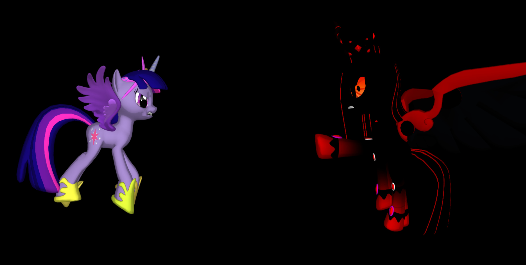 princess twilight vs possessed queen pinkamena by MEVVX on DeviantArt