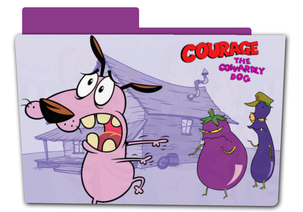 Courage the cowardly dog folder icon by Cherry090 on DeviantArt