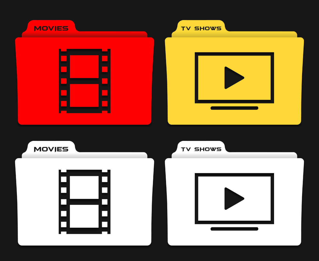 Movies and TV Shows Folder Icon by AndreJardim on DeviantArt