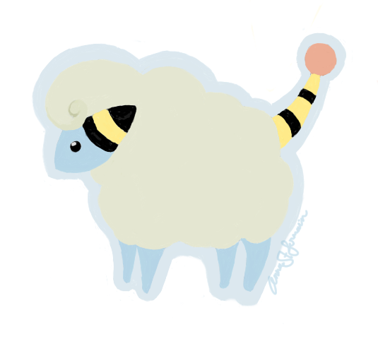 Pokemon Drawing #1: Mareep by CaydeSix on DeviantArt