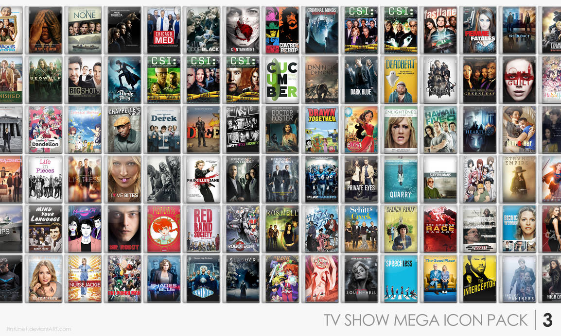 TV Show Mega Icon Pack 3 by FirstLine1 on DeviantArt